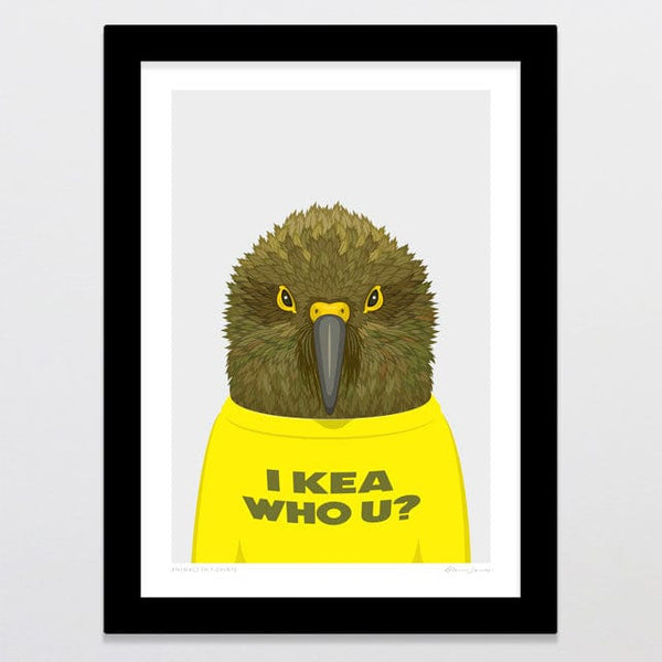 I Kea, Who U? - Kea Art Print by NZ Artist Glenn Jones - Glenn Jones Art