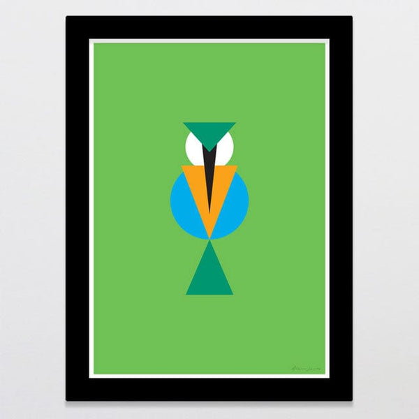 Geometric Kotare Art Print by NZ Artist Glenn Jones - Glenn Jones Art