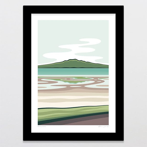Rangitoto Alternative Colour Art Print by NZ Artist Glenn Jones - Glenn ...