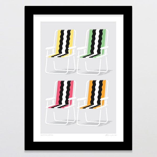 Seating Sorted Art Print by NZ Artist Glenn Jones - Glenn Jones Art