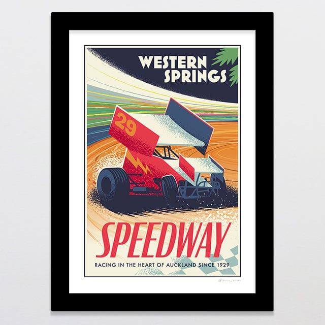 Speedway Art Print by NZ Artist Glenn Jones - Glenn Jones Art
