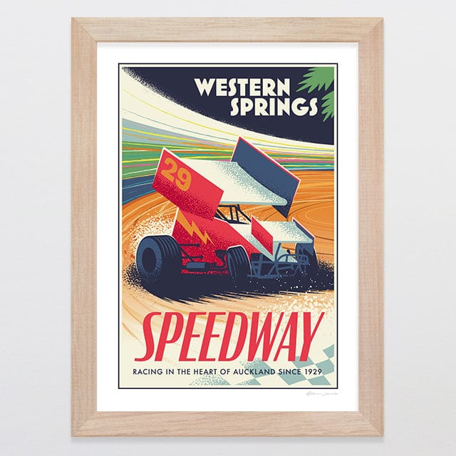 Speedway Art Print by NZ Artist Glenn Jones - Glenn Jones Art