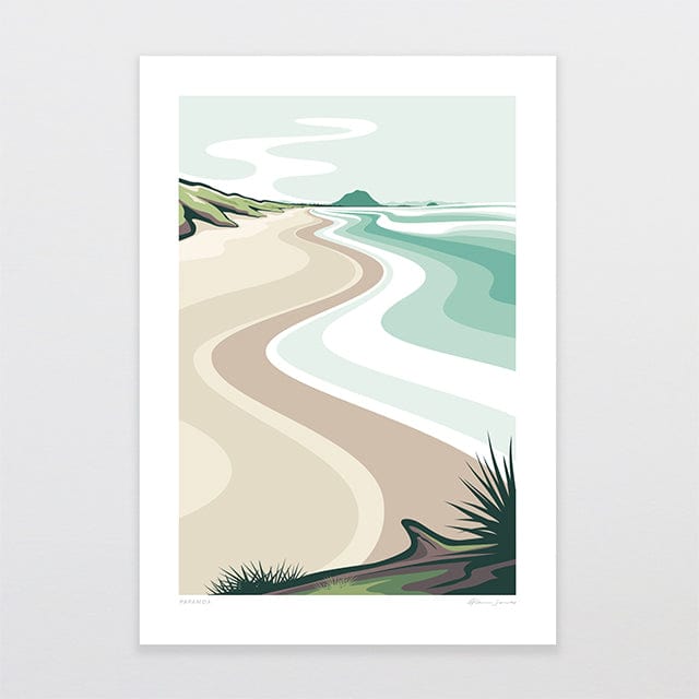 Papamoa Alternative Colour Art Print by NZ Artist Glenn Jones - Glenn ...
