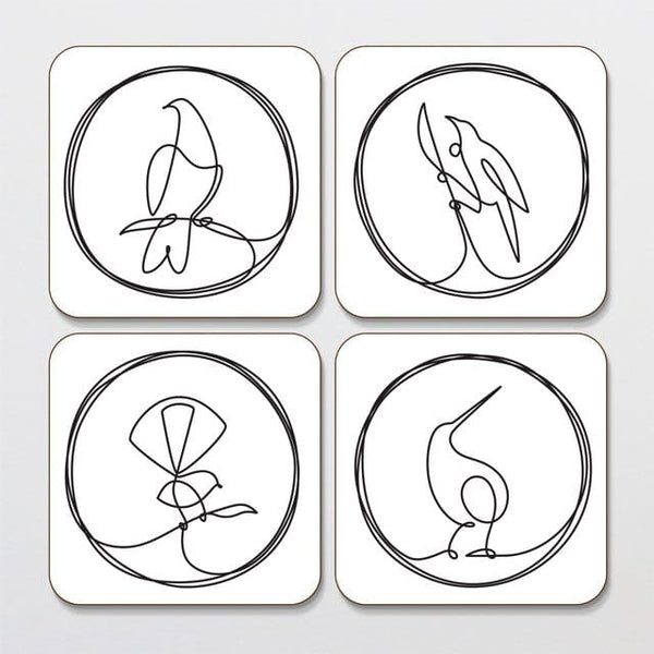 Wire Birds Coaster Set - Glenn Jones Art