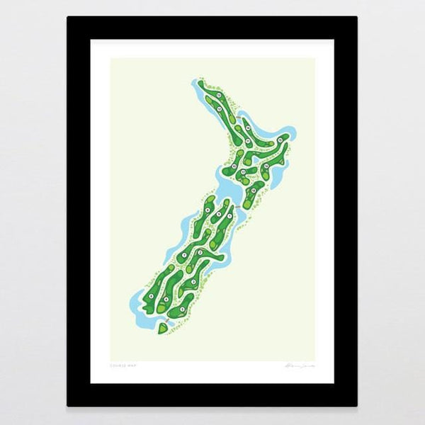 Course Map Art Print by NZ Artist Glenn Jones - Glenn Jones Art